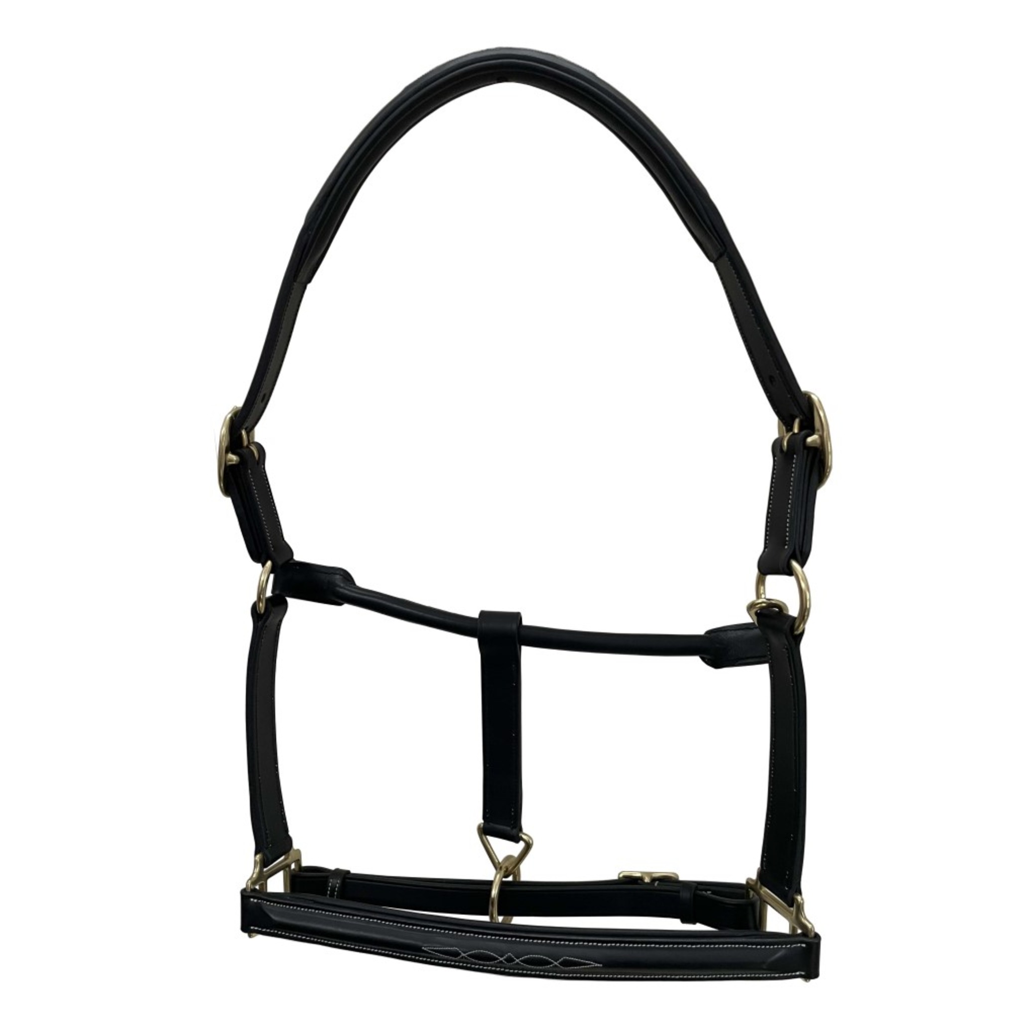 HALTER RAISED FANCY STITCH LEATHER 1″ | Mogul Equine